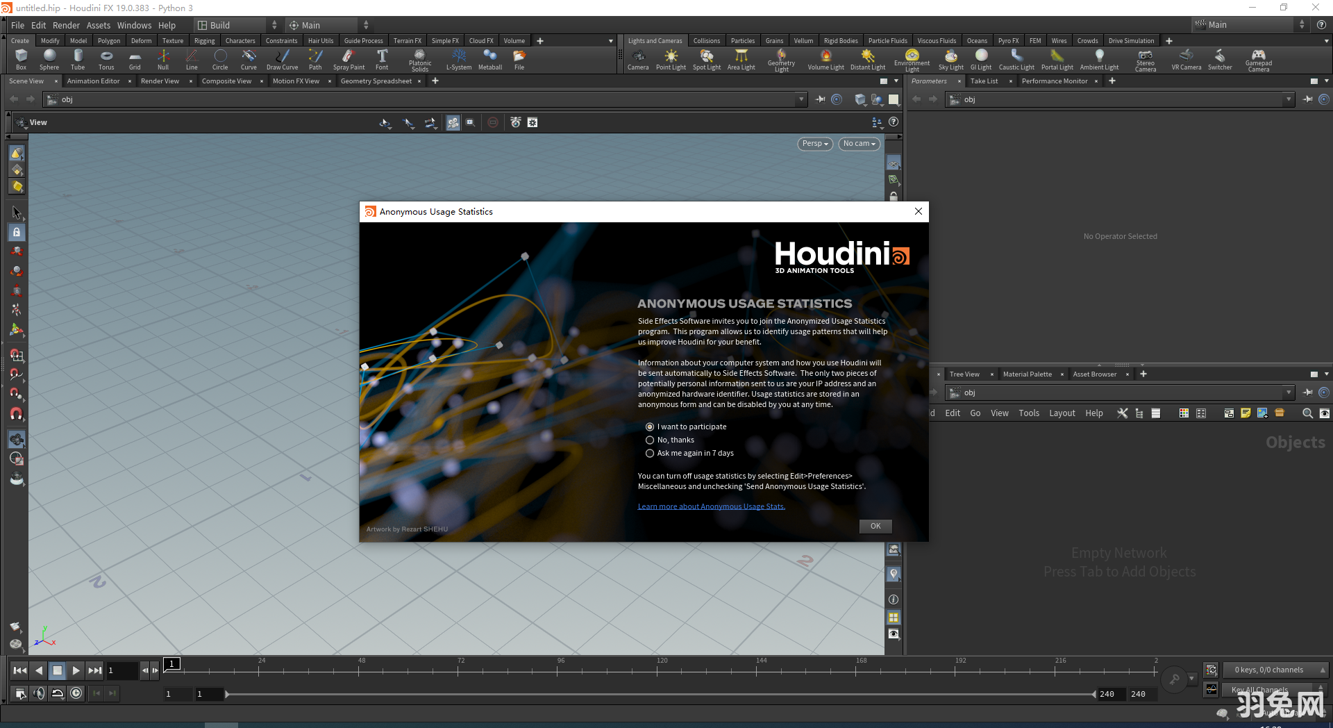 【亲测能用】SideFX Houdini FX19【3D特效制作工具】免费版下载安装图文教程-羽兔网